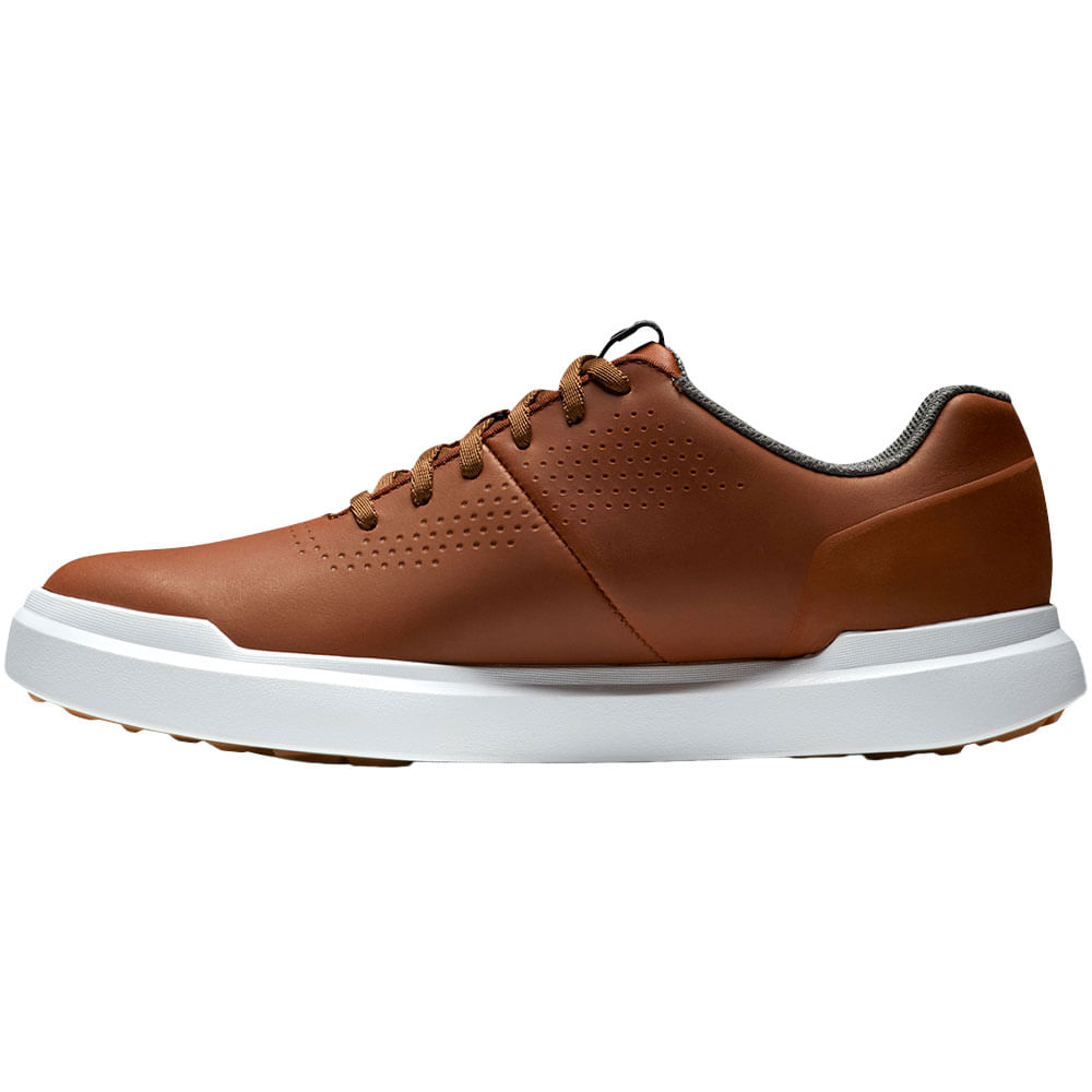 Footjoy Casual Contour Men Size 11.5 M Carmel Tan Brown Leather Golf ...
